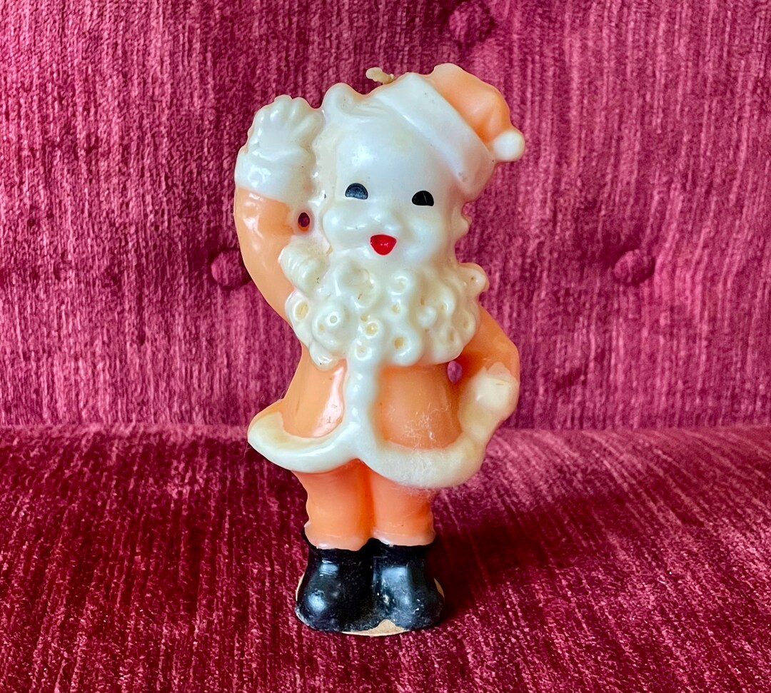 Vintage Tall 5.5 Gurley Waving Santa Candle 1950s Gurley Novelty ...