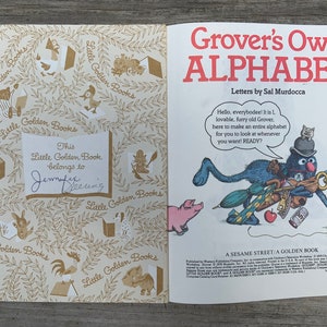 Vintage Grovers Own Alphabet Little Golden Book Sesame | Etsy