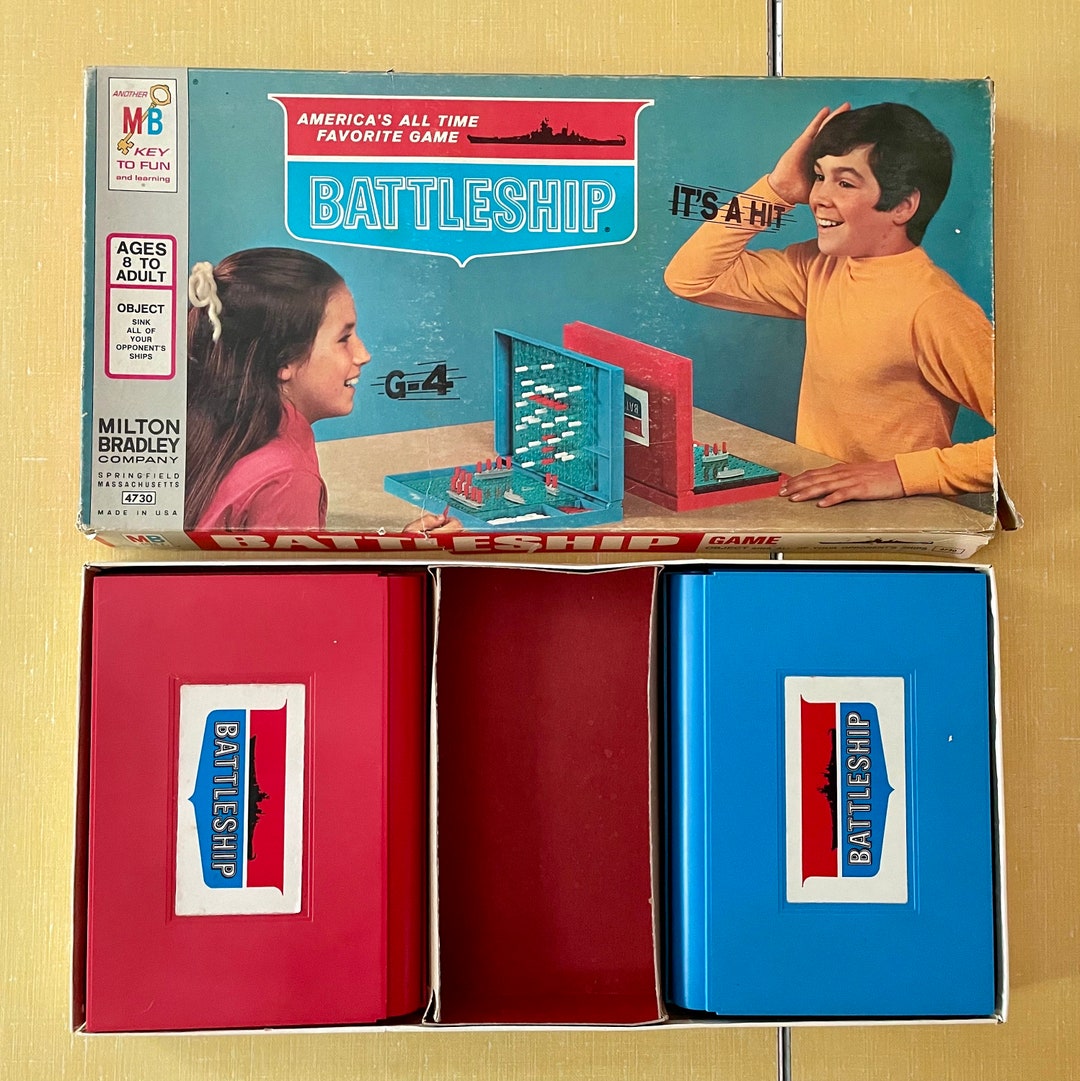 Vintage 1971 Battleship Game - Milton Bradley Battleship Strategy Game ...