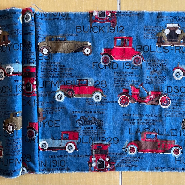 Vintage Car Fabric - Etsy