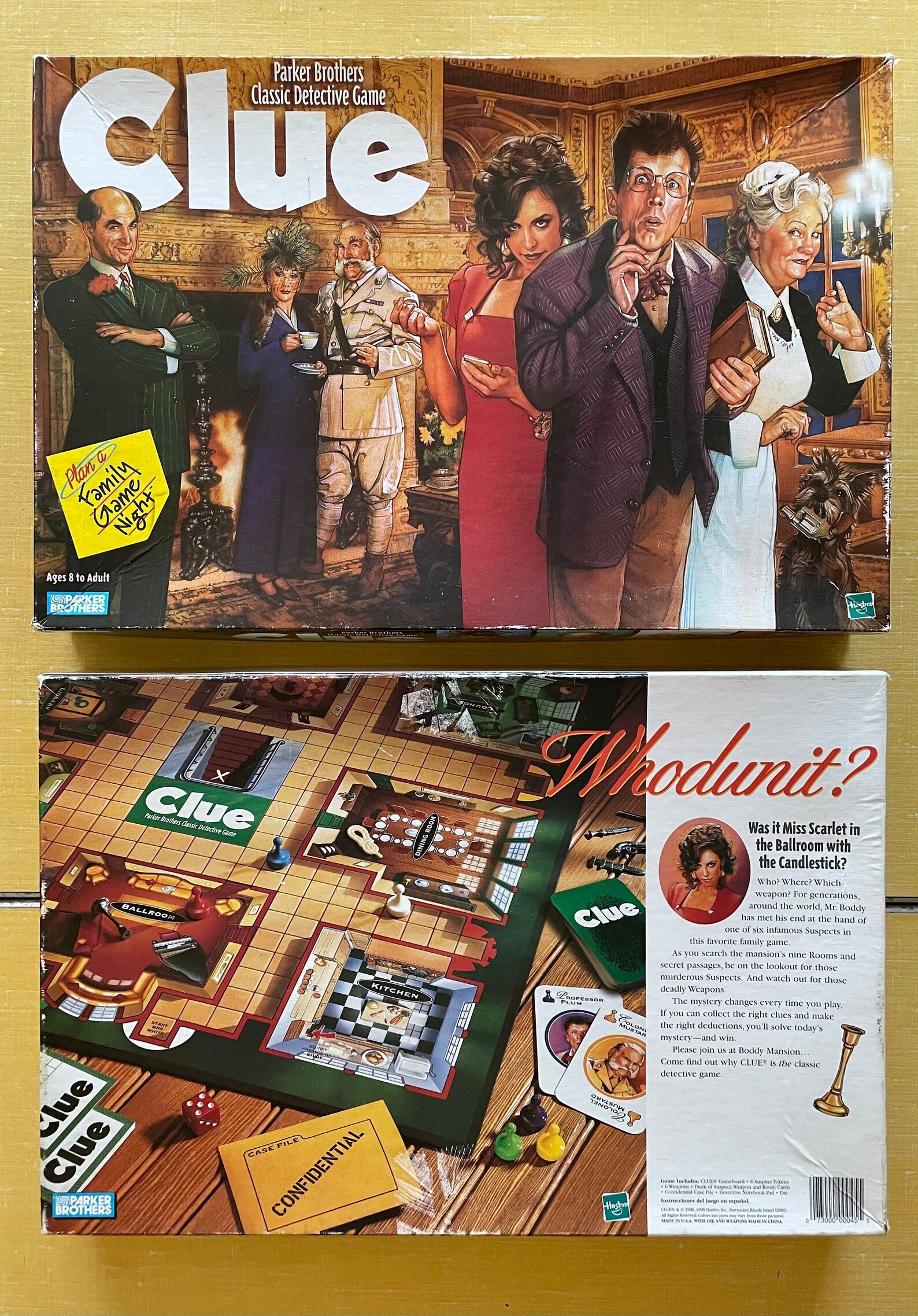 Vintage 1998 Clue Board Game by Parker Brothers Hasbro - Etsy