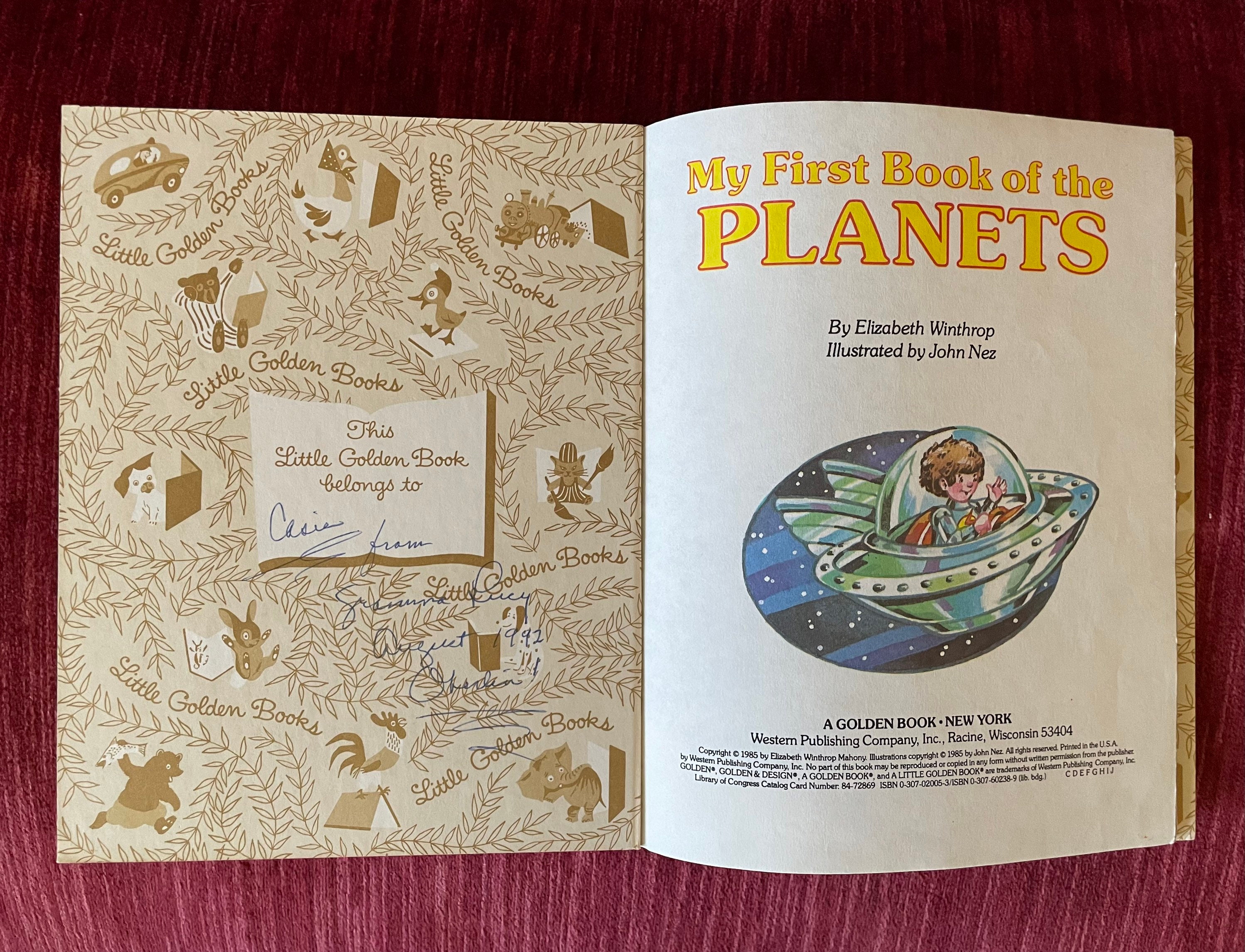 Vintage 1985 “my First Book of Planets” Little Golden Book - Kids Space ...