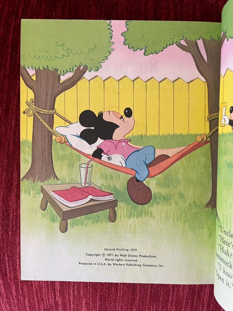 Vintage 1972 “walt Disney’s Surprise for Mickey Mouse” Little Golden ...