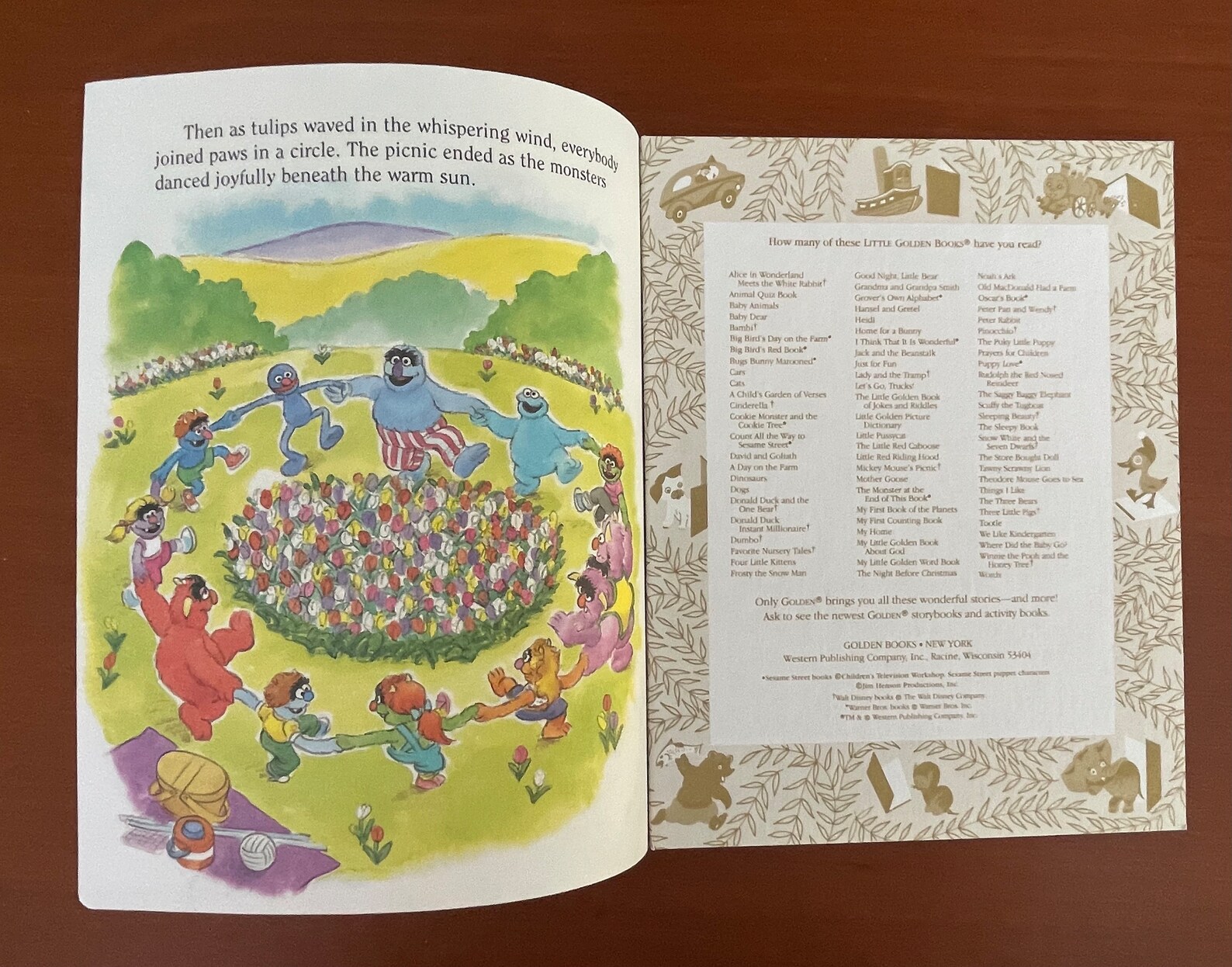 Vintage 1991 “the Monsters’ Picnic” Little Golden Book - Sesame Street ...