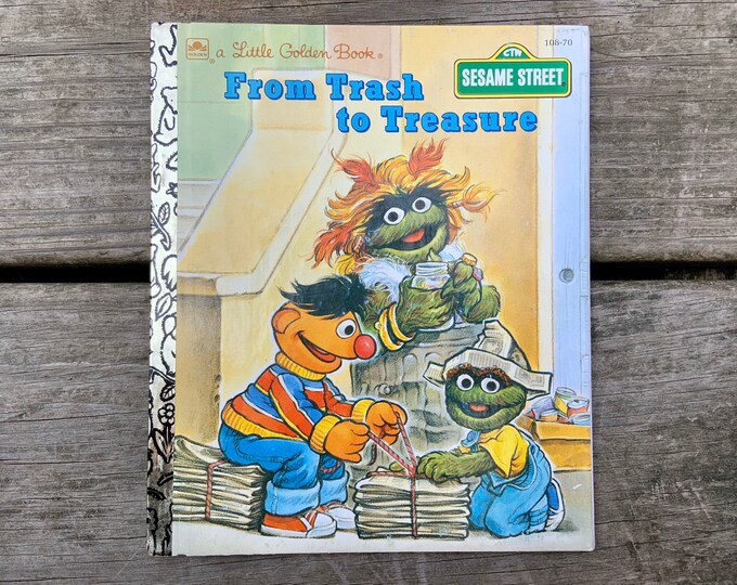 Vintage From Trash to Treasure Little Golden Book Sesame Street 1993 ...