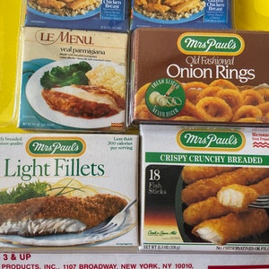 Vintage 1991 Campbells Play Food Set Miniature Mrs. Pauls Fishsticks ...