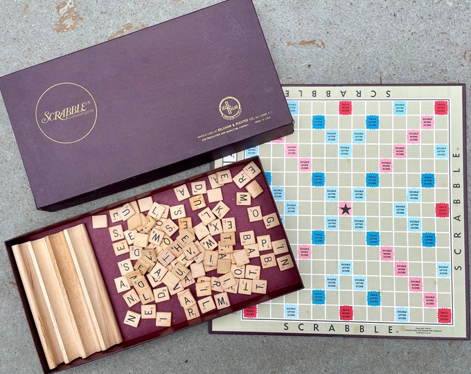 Vintage 1953 Scrabble Game Family Board Game Retro Games - Etsy
