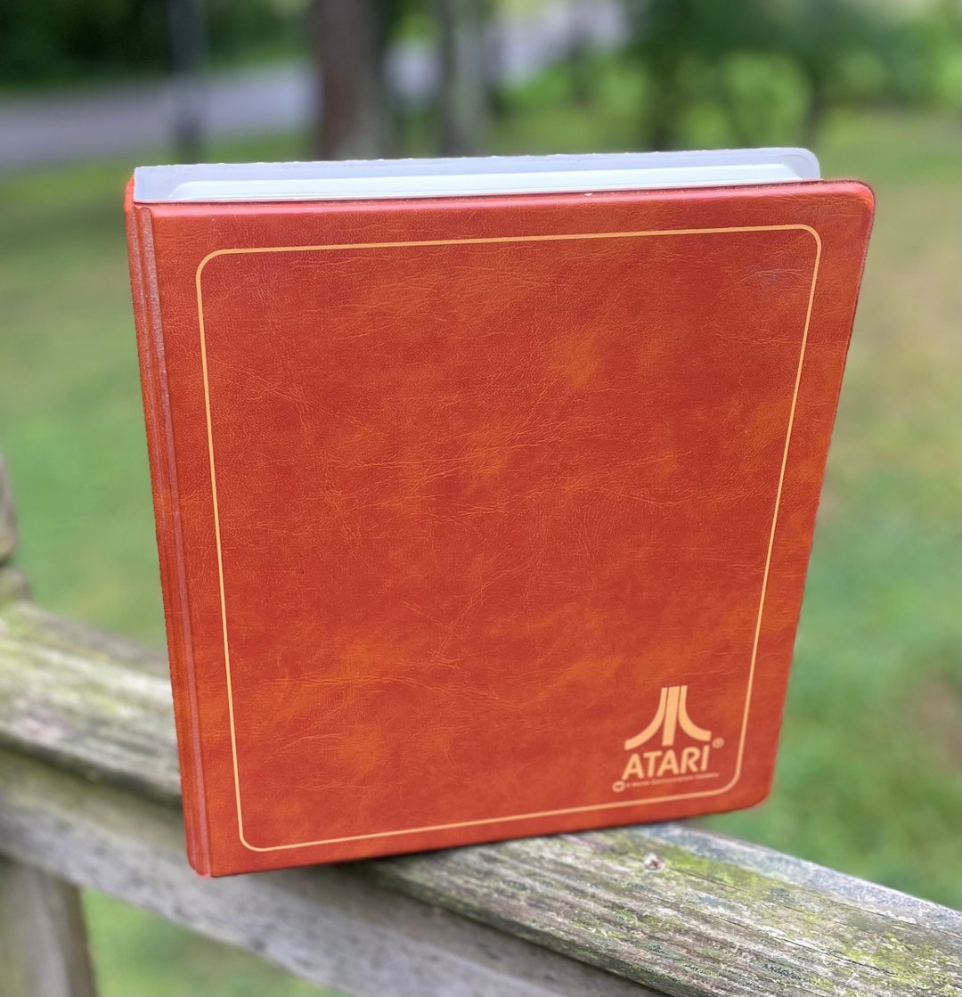 Vintage Atari Game Storage Binder ATARI 2600 Brown Storage Binder Game ...