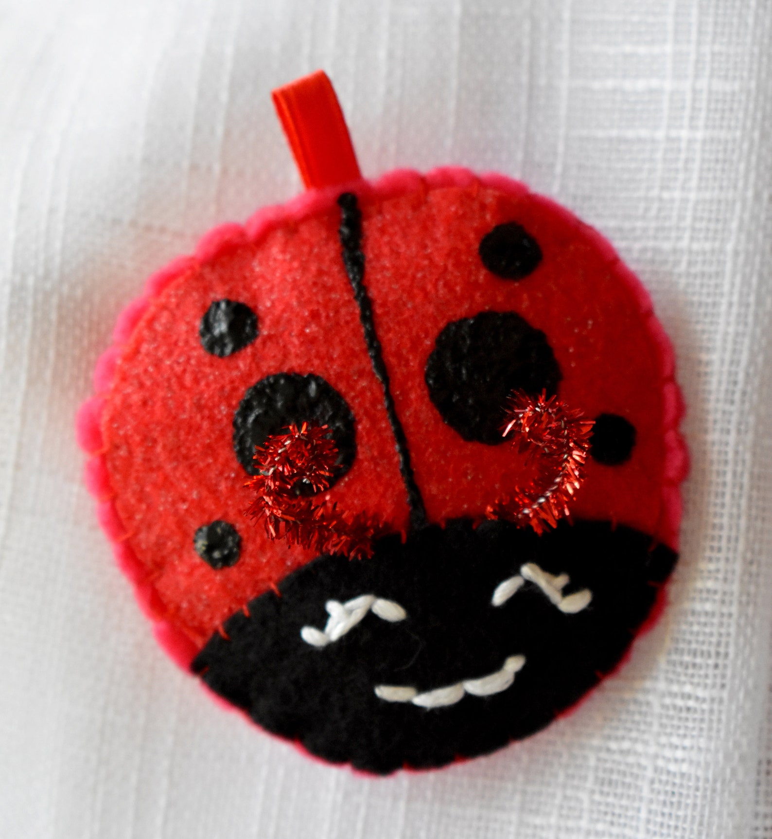 Ladybug Felt Ornament Handmade Ladybird Ornament Bug - Etsy