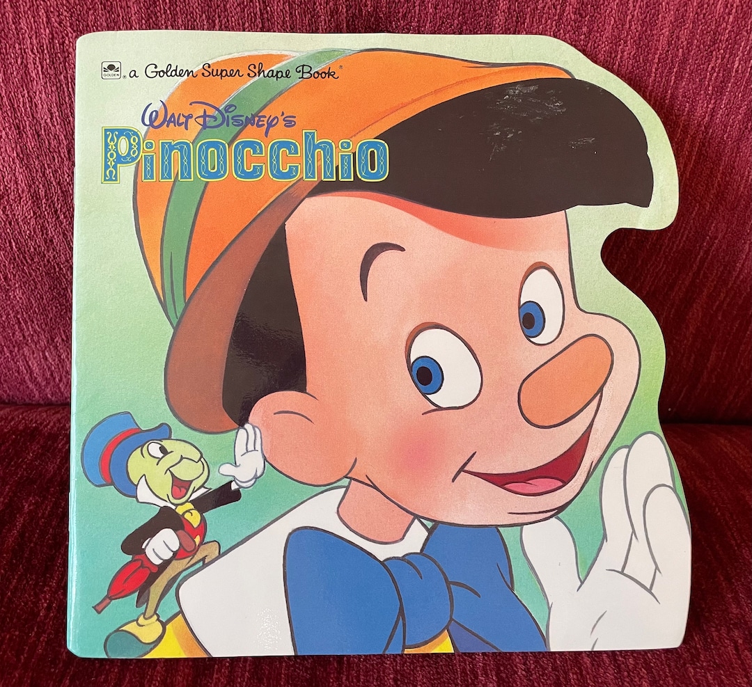 Vintage Walt Disneys Pinocchio A Golden Super Shape Book 1988 Golden ...