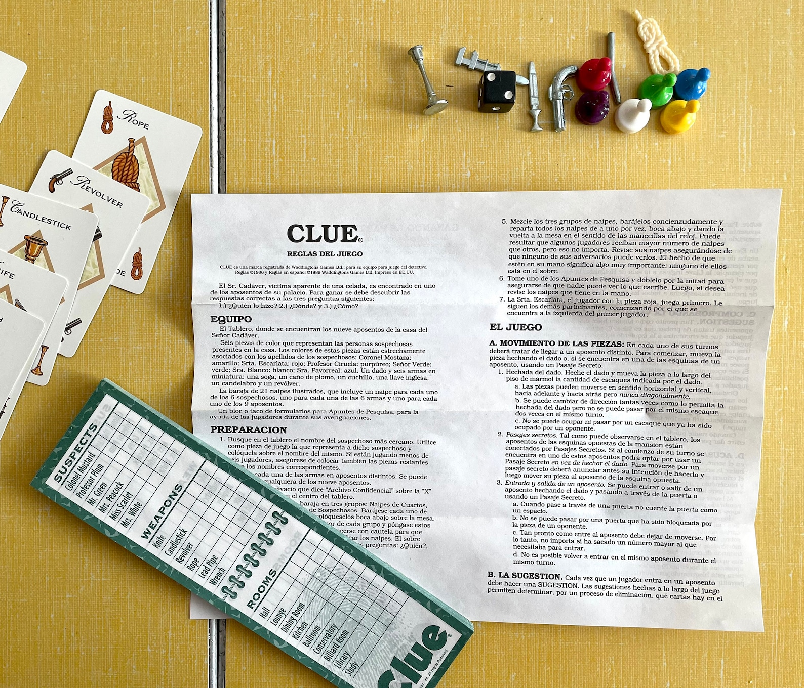 Vintage 1998 Clue Board Game by Parker Brothers Hasbro | Etsy