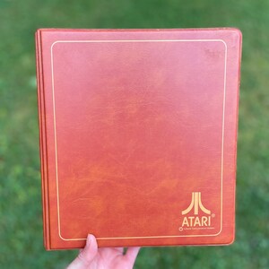Vintage Atari Game Storage Binder ATARI 2600 Brown Storage Binder Game ...