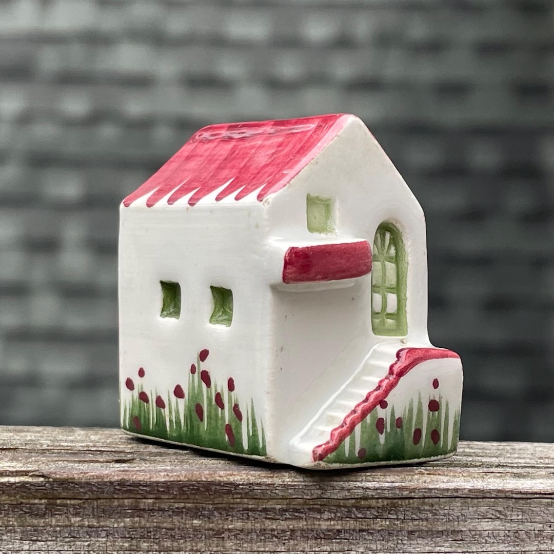 Vintage Handmade Miniature Greek House - Tiny Ceramic House - Handmade ...