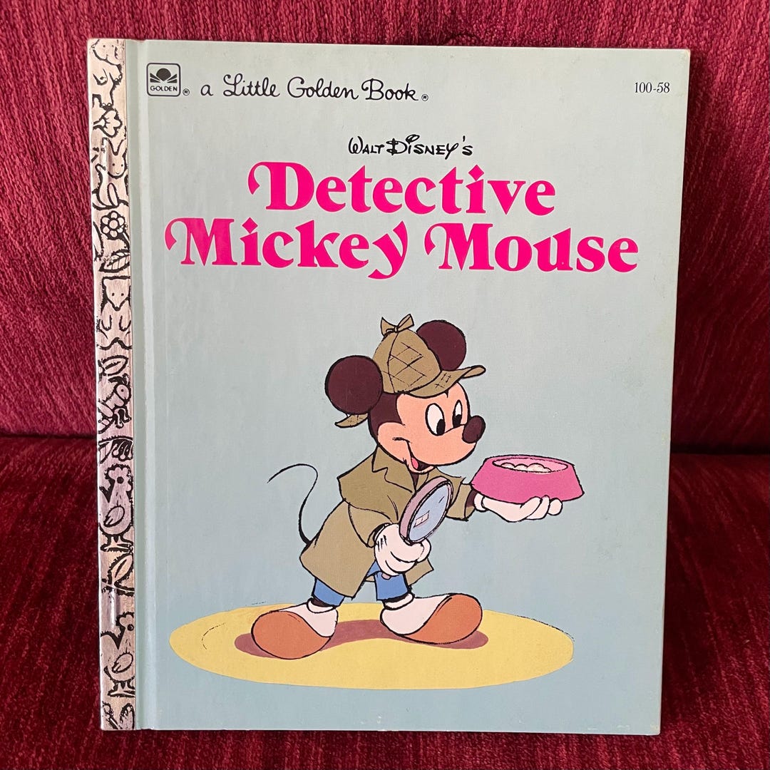 Vintage Little Golden Book “walt Disney’s Detective Mickey Mouse ...