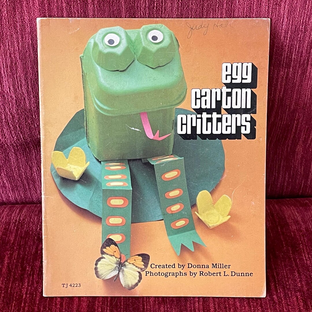 Vintage 1978 “egg Carton Critters” Upcycled Crafting Book - Kids Craft ...