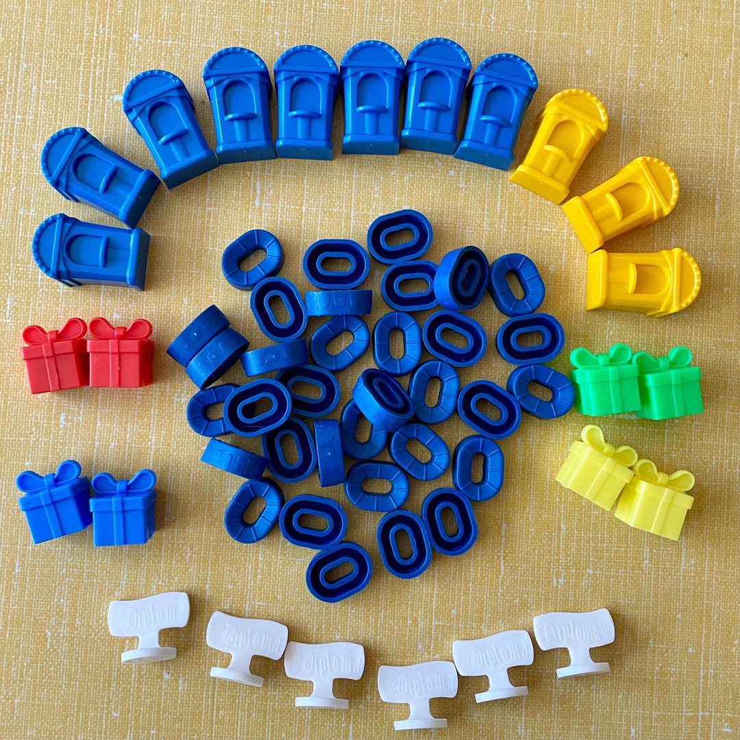 Lot of Monopoly Junior Ticket Booths & Presents, Monopoly Blue Stadiums ...