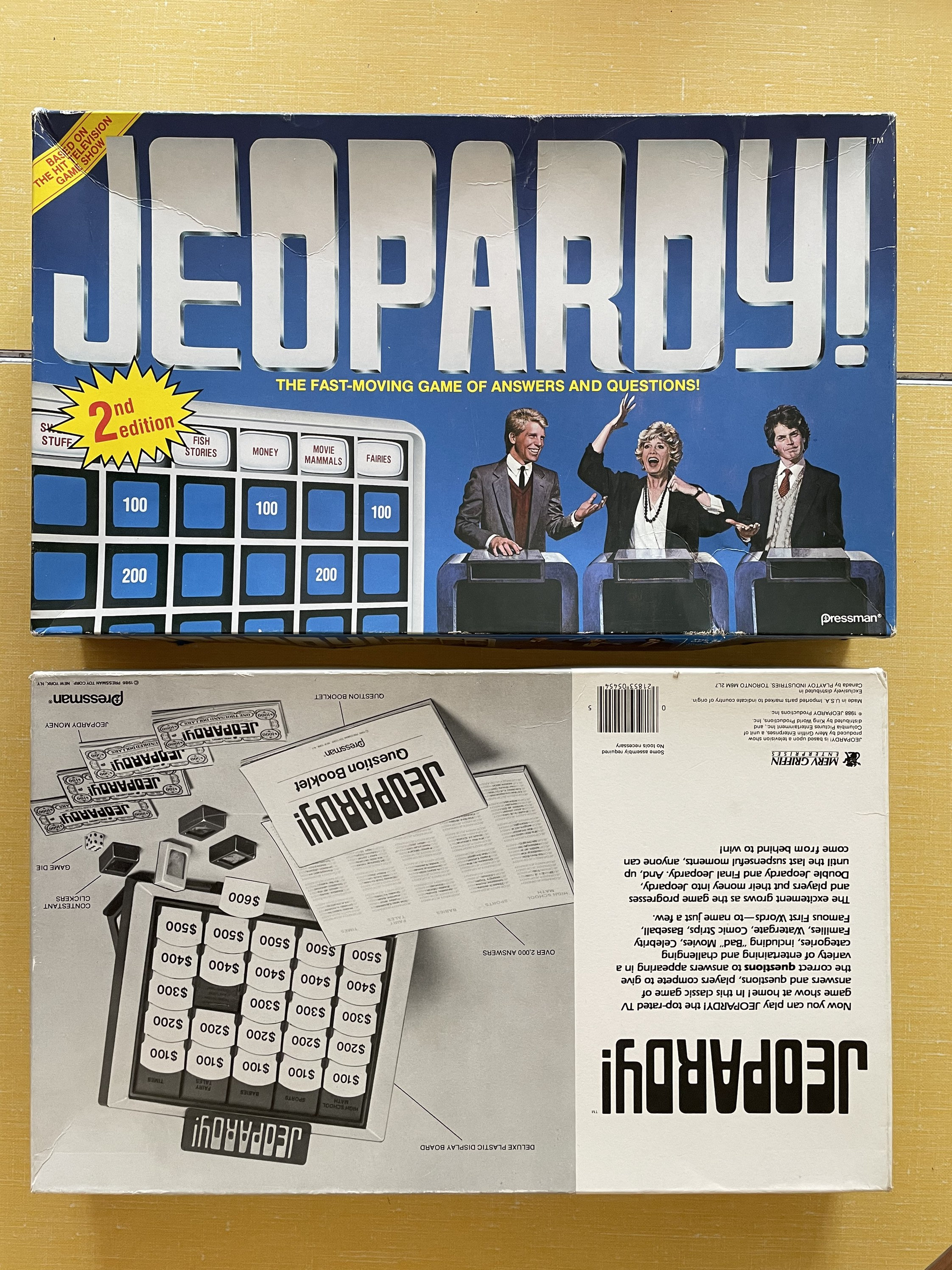 Jeopardy Board Game Pressman