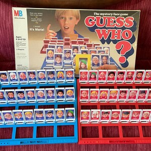 Vintage 1987 Guess Who? Game by Milton Bradley - Mystery Face Game for ...