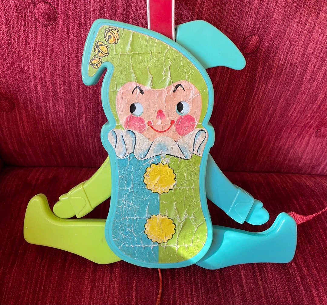 Vintage 1960s Fisher Price Jumping Jack Toy - FP No 145 - Turquoise ...