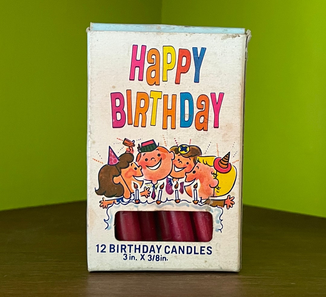 Vintage Box of Birthday Candles - Original Vintage Box Happy Birthday ...