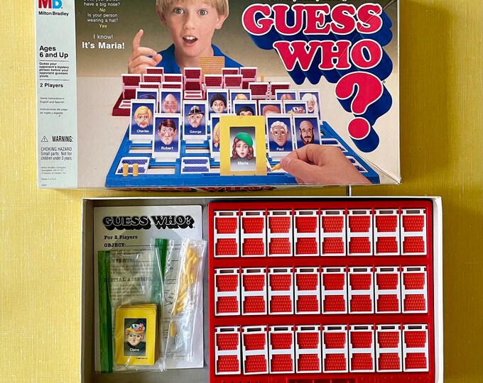 Vintage 1987 Guess Who? Game by Milton Bradley - Mystery Face Game for ...