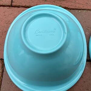 Six Pieces of Vintage Melamine Boontonware Dishes Medium Blue Melamine ...