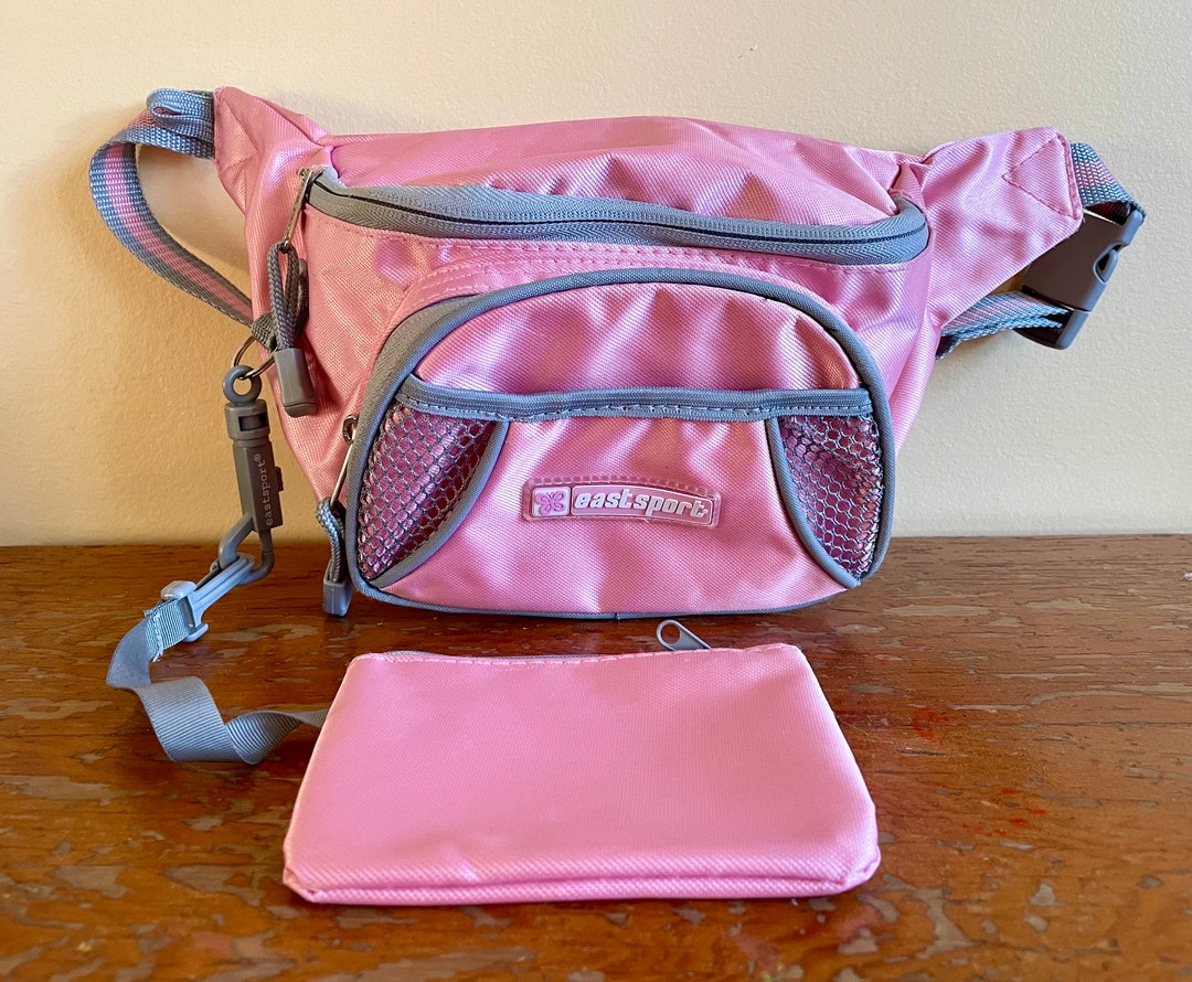 Vintage 1990s Eastsport Fanny Pack With Clip-on Pouch - Pink and Grey ...