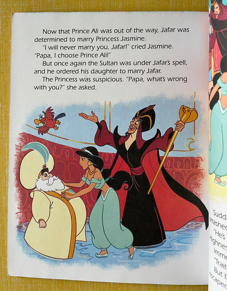 Vintage 1992 disneys Aladdin A Little Golden Book 1990s - Etsy
