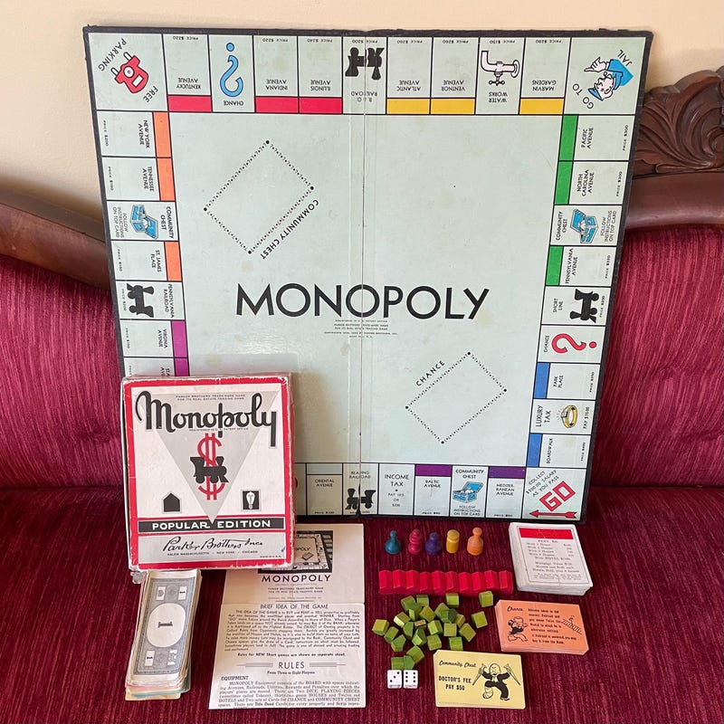 Monopoly Real Estate Board - Etsy