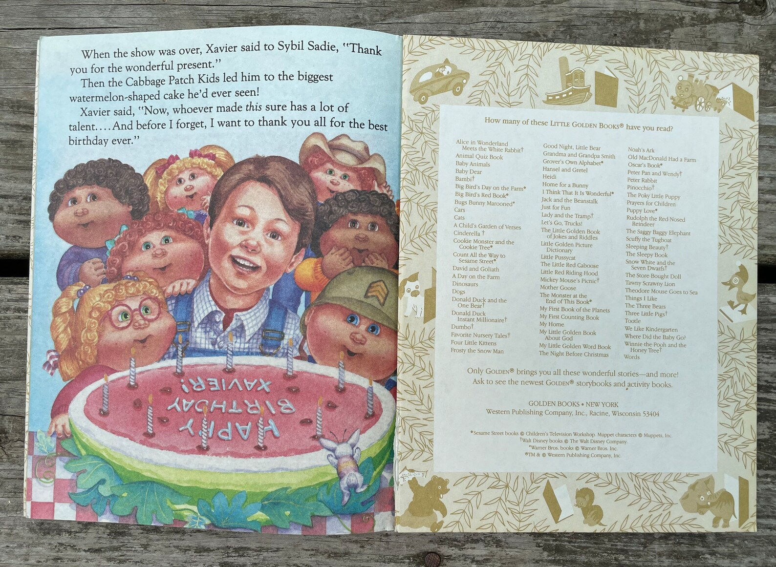 Vintage 1987 cabbage Patch Kids Presents: Xaviers Birthday - Etsy