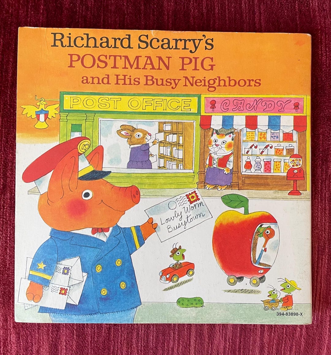 Vintage 1978 richard Scarrys Postman Pig and His Busy Neighbors Please Read to Me Book Retro ...