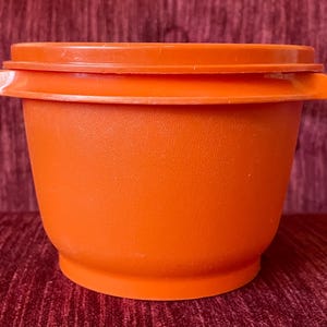 Vintage Tupperware Orange Container With Lids Sunburst Lid 70s Kitchen ...