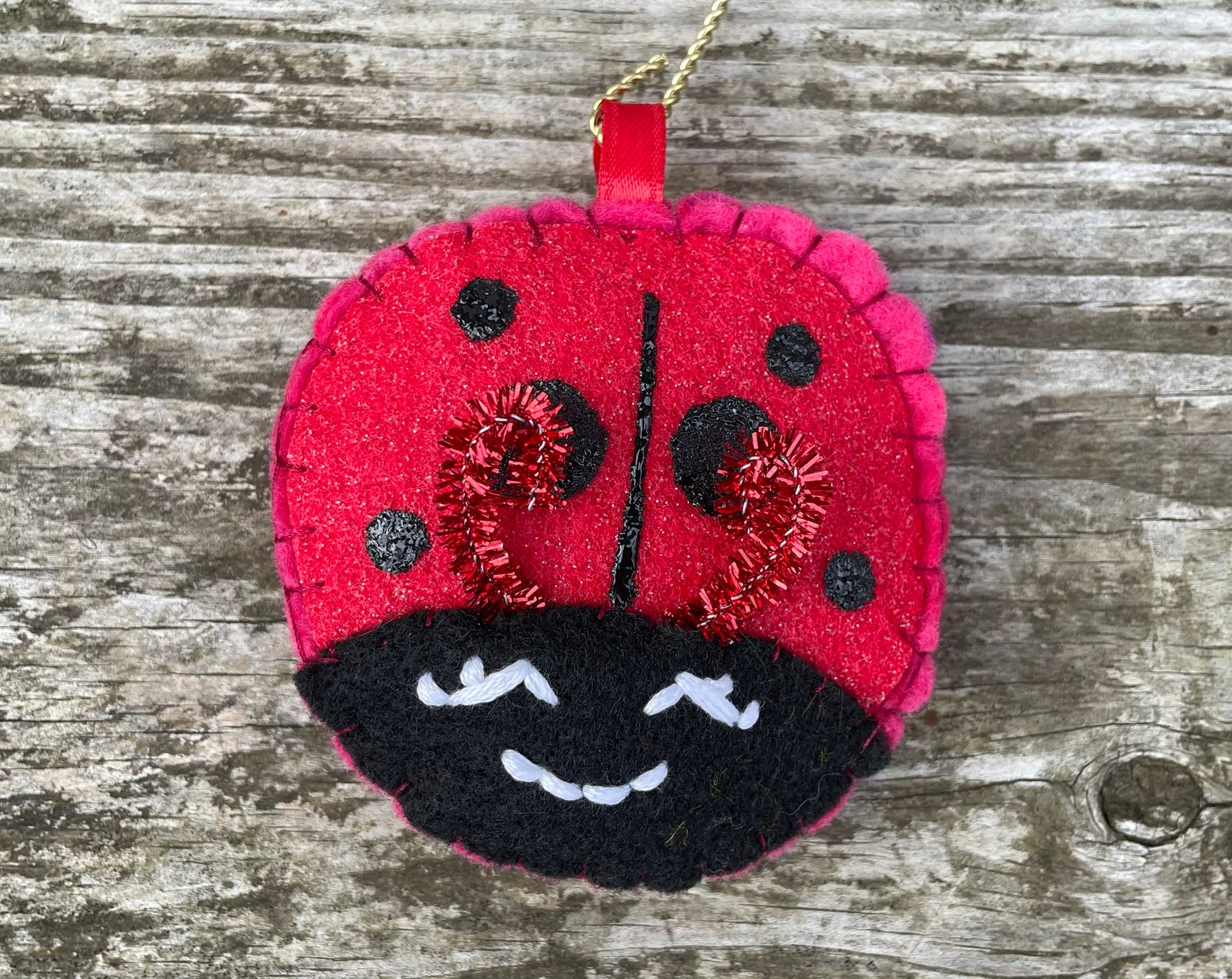 Ladybug Felt Ornament Handmade Ladybird Ornament Bug - Etsy