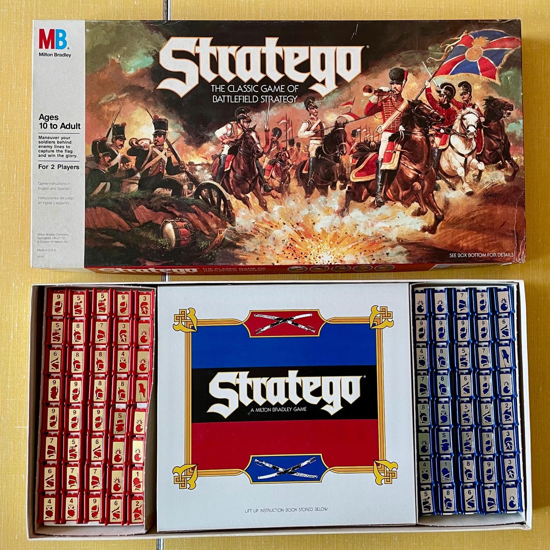 Vintage 1986 Stratego Board Game by Milton Bradley - Complete Stratego Game - Capture the Flag ...