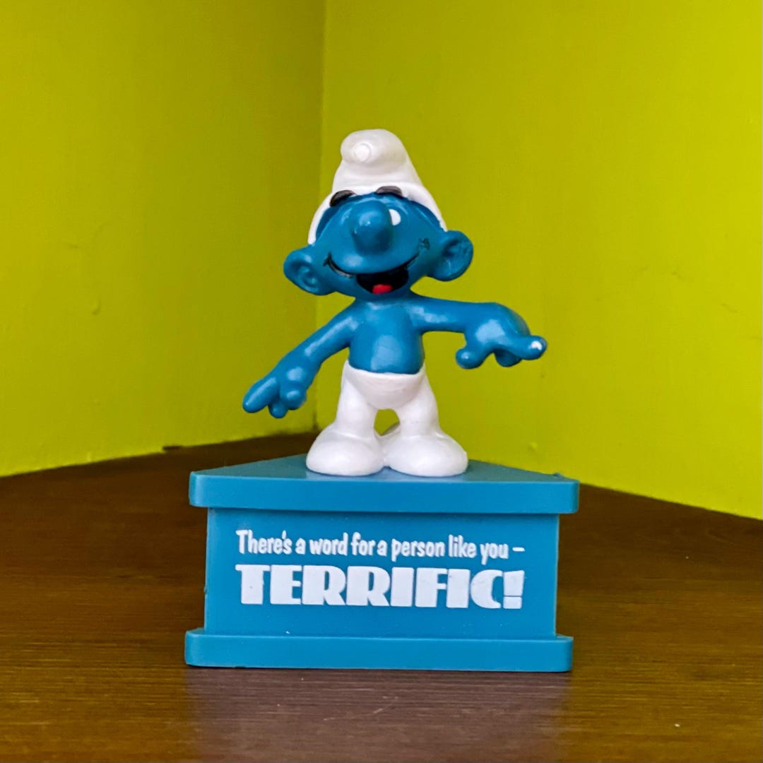 Vintage Smurf-a-gram “there’s a Word for a Person Like You- TERRIFIC ...