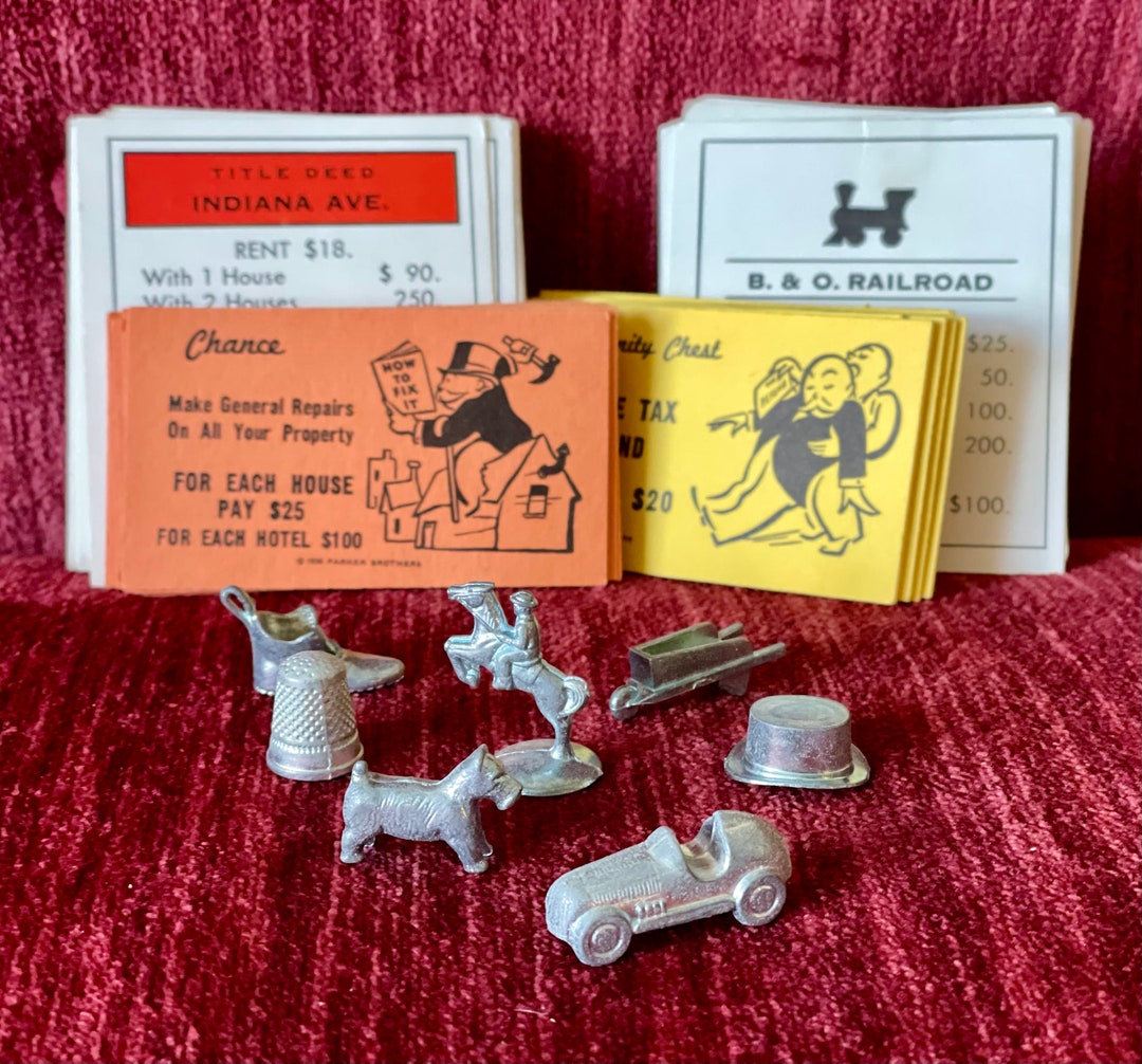 You Choose - Vintage Monopoly Game Pieces - Parker Brothers Monopoly ...