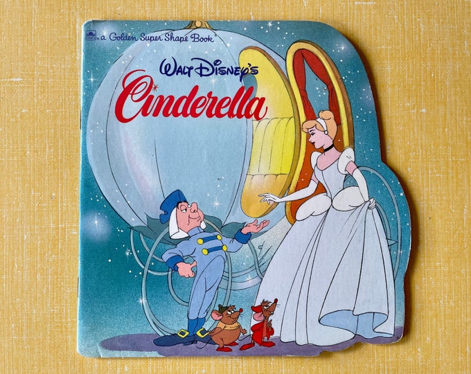 Vintage 1987 “walt Disney’s Cinderella” a Golden Super Shape Book ...