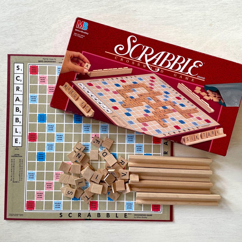 Vintage 1989 Scrabble Game - Family Board Game - Retro Games - Vintage ...