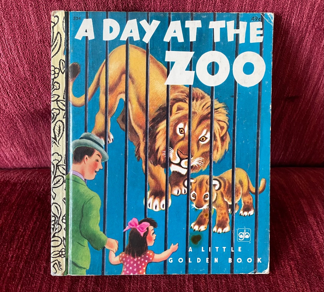 Vintage 1976 A Day at the Zoo Little Golden Book Zoo Animals Book ...