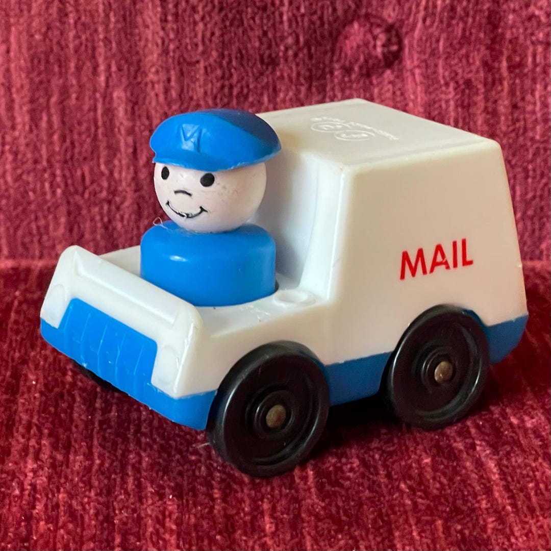 Vintage Fisher Price Little People Mailman With Mail Truck - 1980s FPLP ...