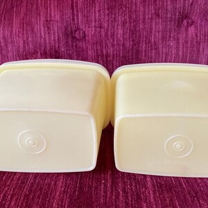 Set of 2 Vintage Tupperware Yellow Shelf Saver Rectangular Storage ...