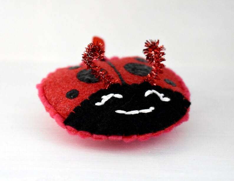 Ladybug Felt Ornament Handmade Ladybird Ornament Bug - Etsy