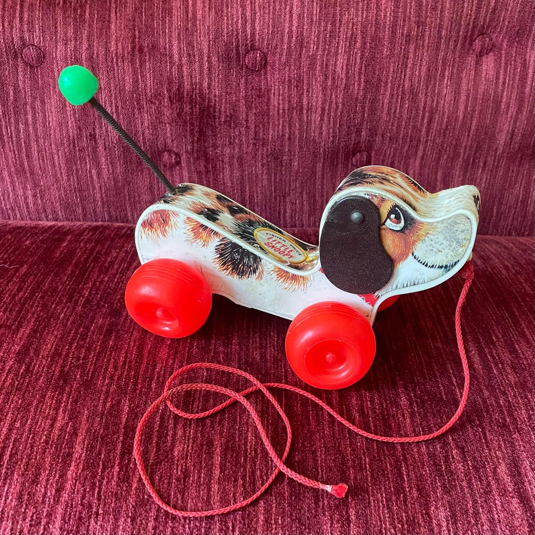 Vintage 1992 Little Snoopy Pull Push Toy - FP No 2034 - Plastic Bouncy ...
