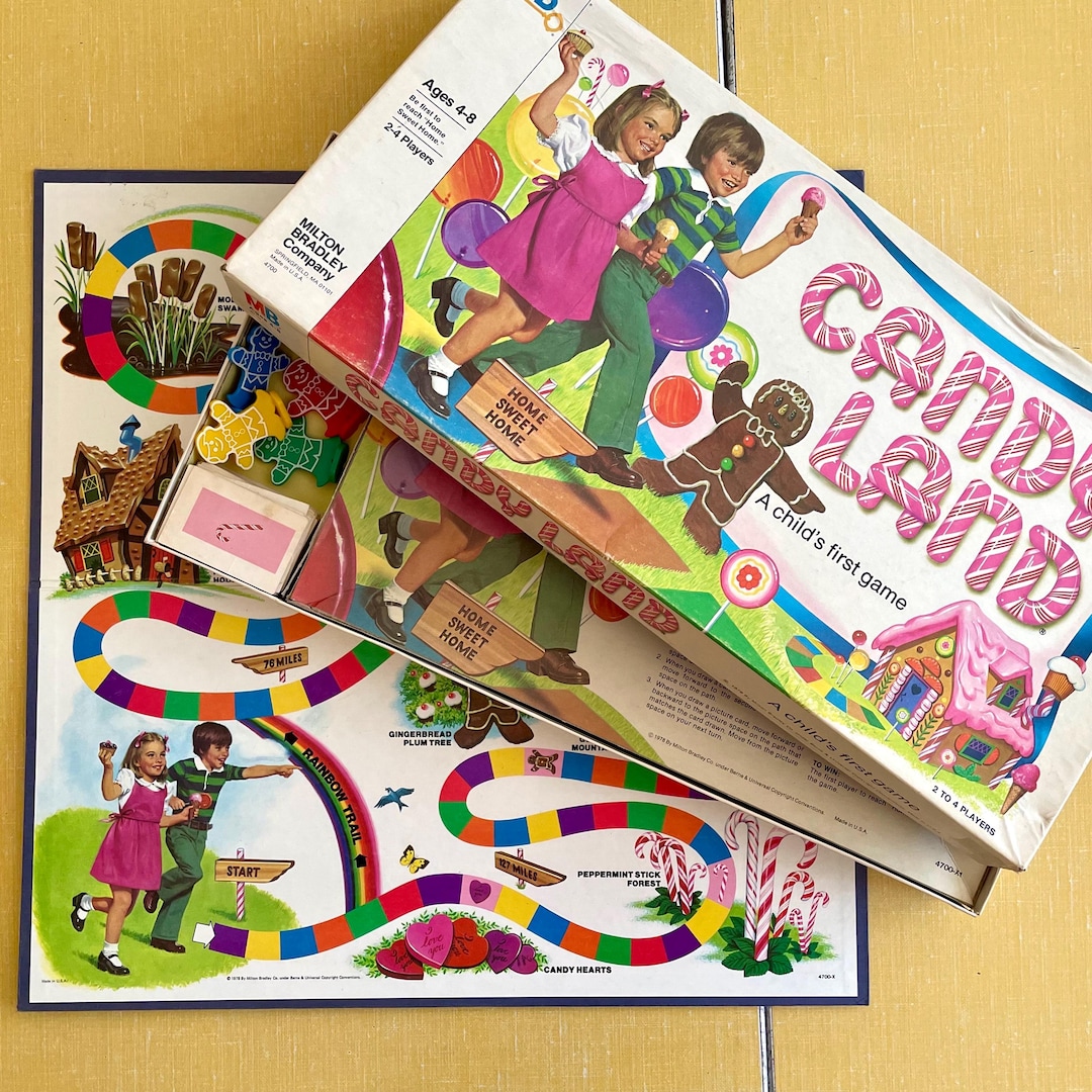 Vintage 1978 Candy Land Board Game - Vintage Milton Bradley Candyland ...