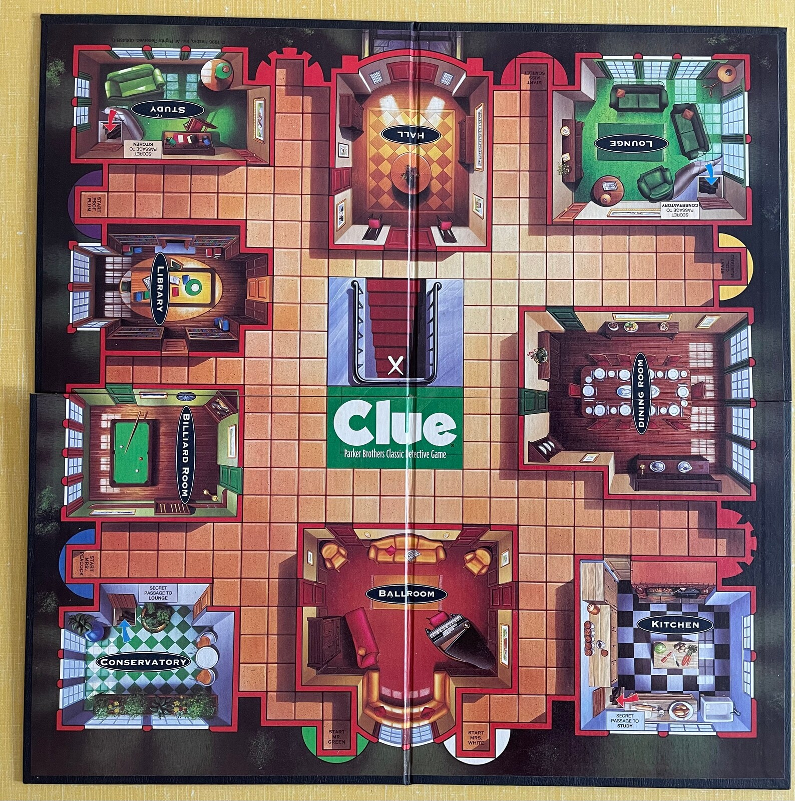 Vintage 1998 Clue Board Game by Parker Brothers Hasbro | Etsy