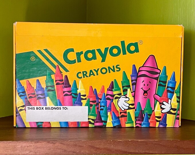 Vintage 1994 Crayola Crayons Cardboard Crayon Box - Art Supply Box Storage - Retro Crayon Box ...