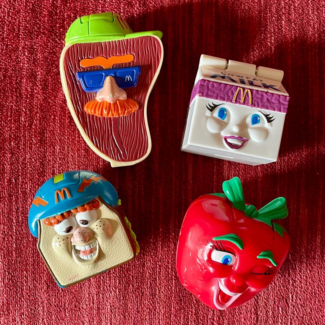 Vintage 1993 Mcdonald’s Food Fundamentals Happy Meal Toys Full Set ...
