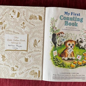 Vintage 1992 “my First Counting Book” Little Golden Book - Animals Book ...