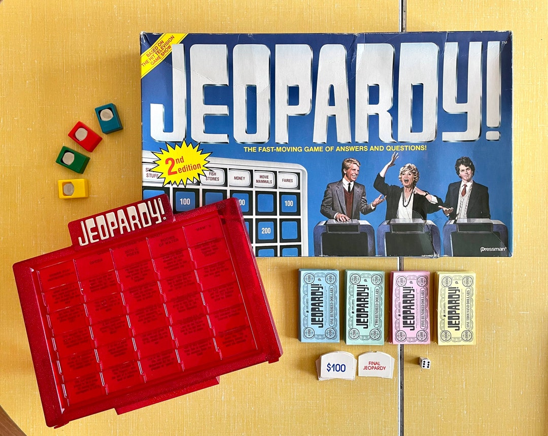 Vintage 1988 Jeopardy Board Game by Pressman Complete 1980s Trivia Game ...