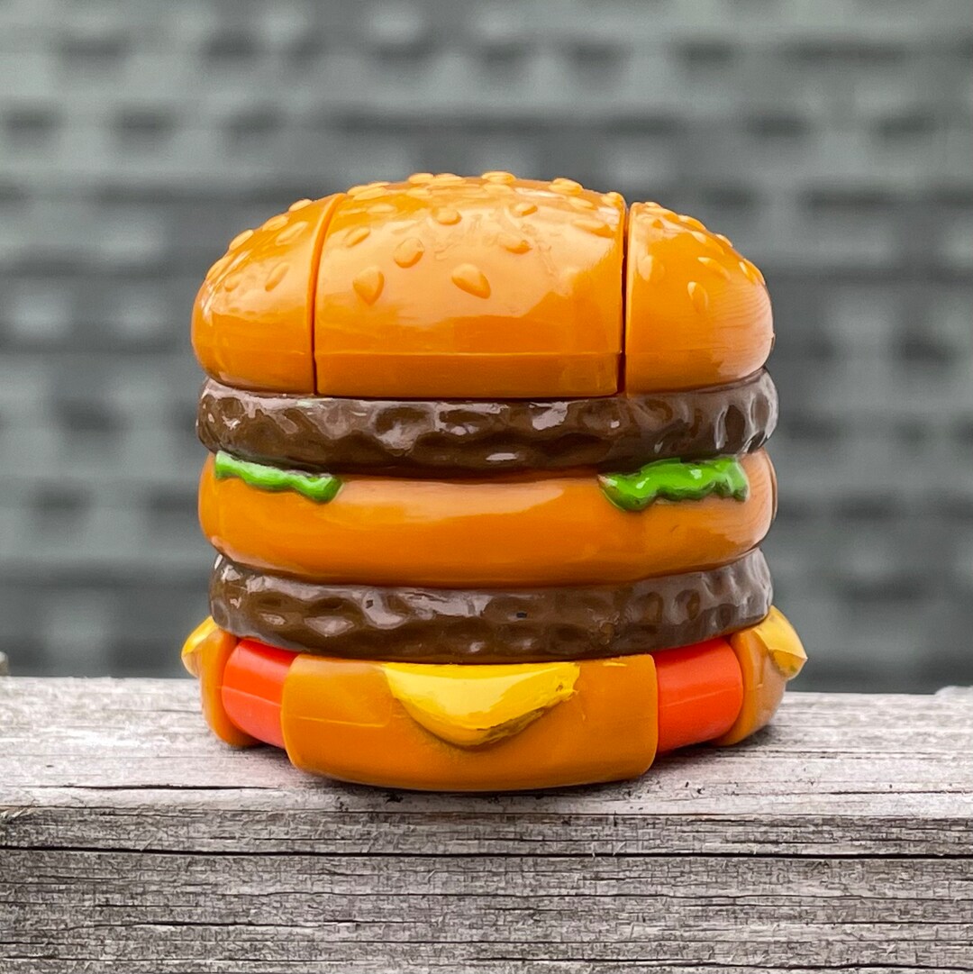 Vintage 1990 Mcdonalds big Mac-o-saurus Rex Burger Mcdino Changeables ...